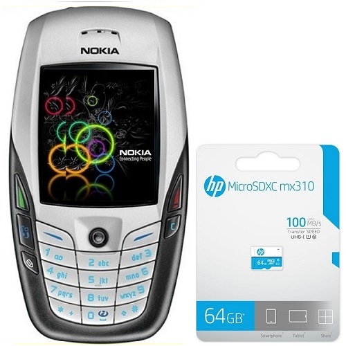 Nokia 6600 with HP 64GB MicroSD Card – qubekart